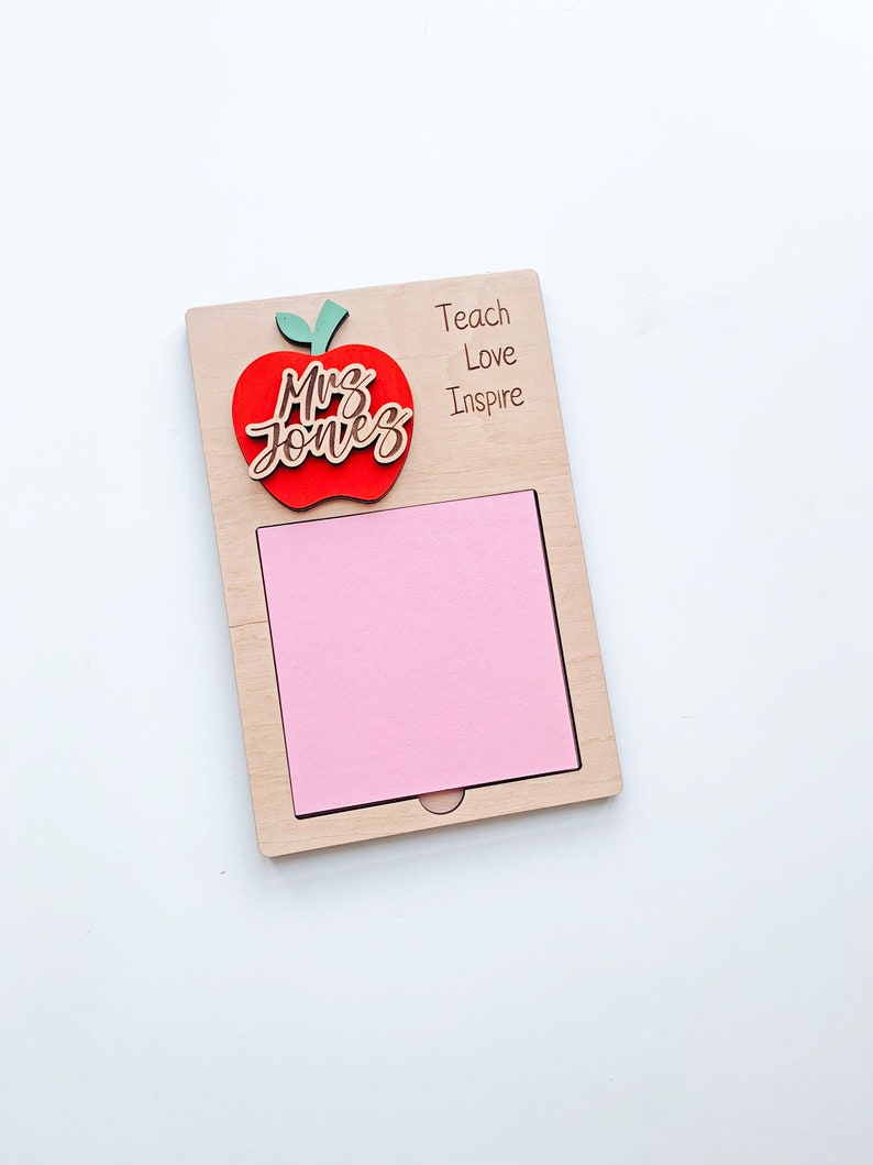 Teacher Appreciation Sticky Note Pad SVG Laser Cut Files DXF - Etsy