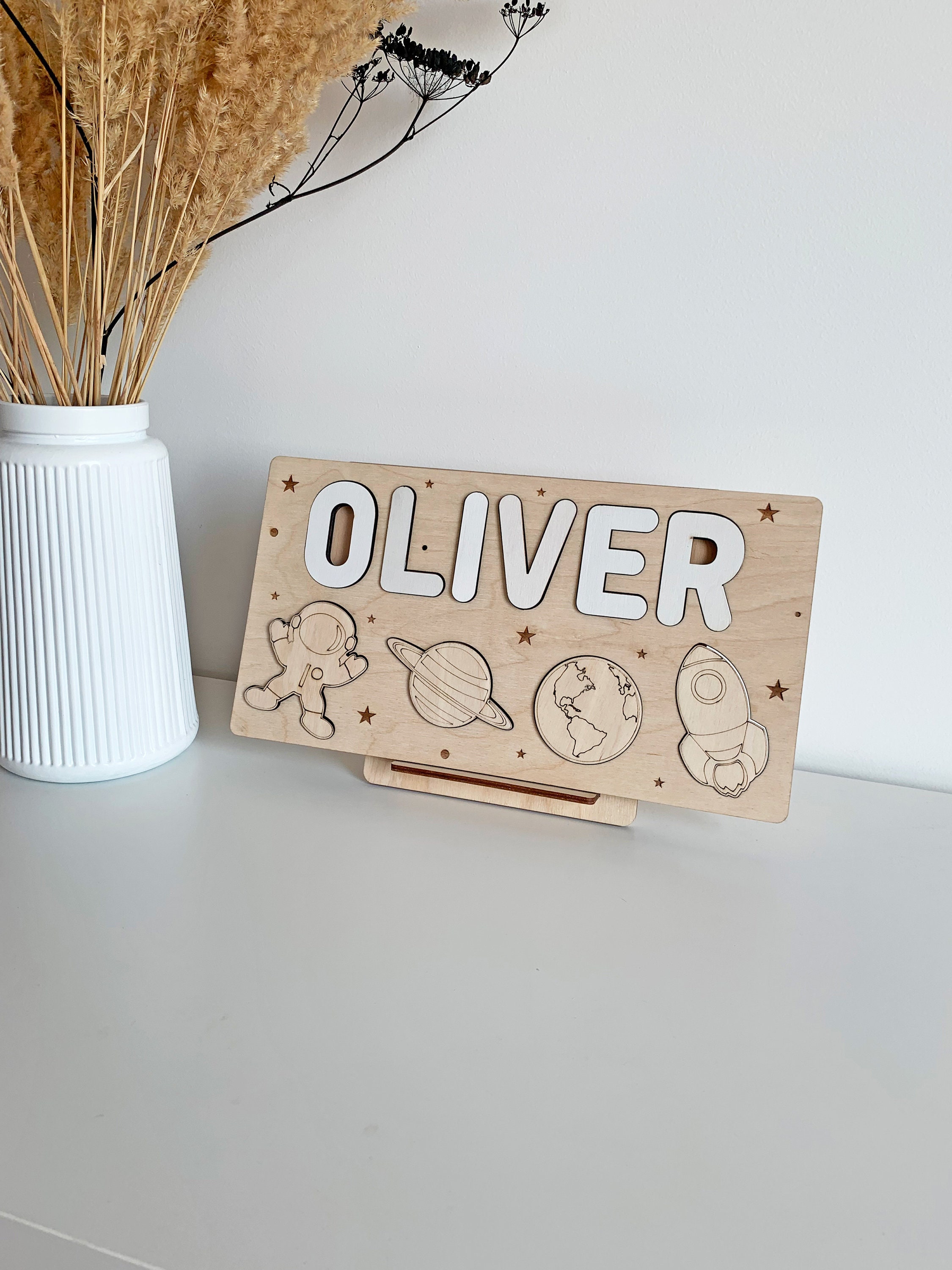 Laser Cut File Space Name Puzzle SVG Glowforge Digital Download, Kids ...