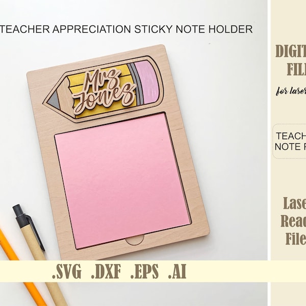Teacher Notepad Appreciation Svg - Etsy