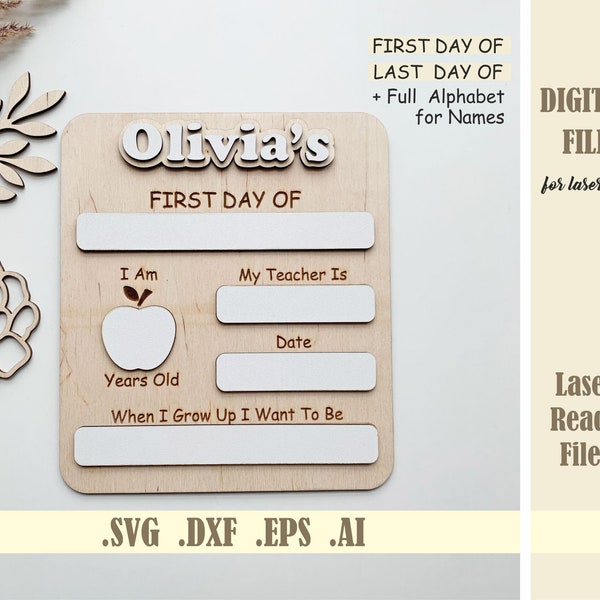 First Day of School Sign - Etsy