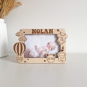 Baby Birth Photo Frame SVG, Baby Picture Frame Laser Cut Files, Child ...