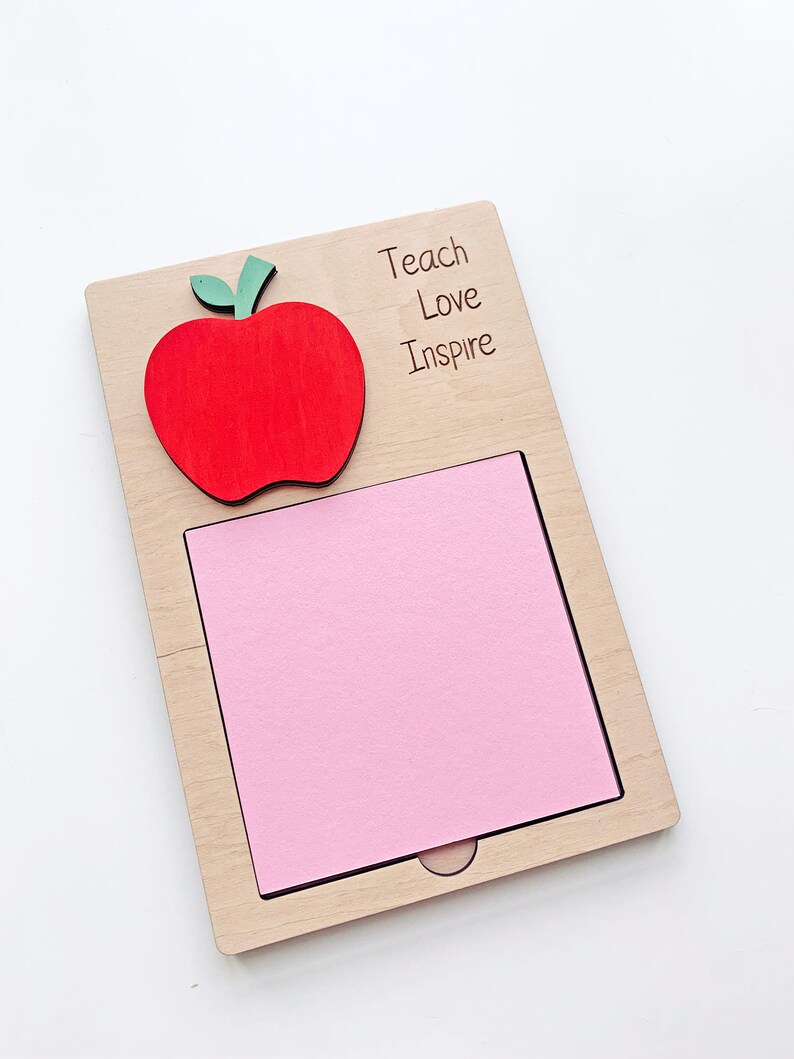 Teacher Appreciation Sticky Note Pad SVG Laser Cut Files DXF - Etsy
