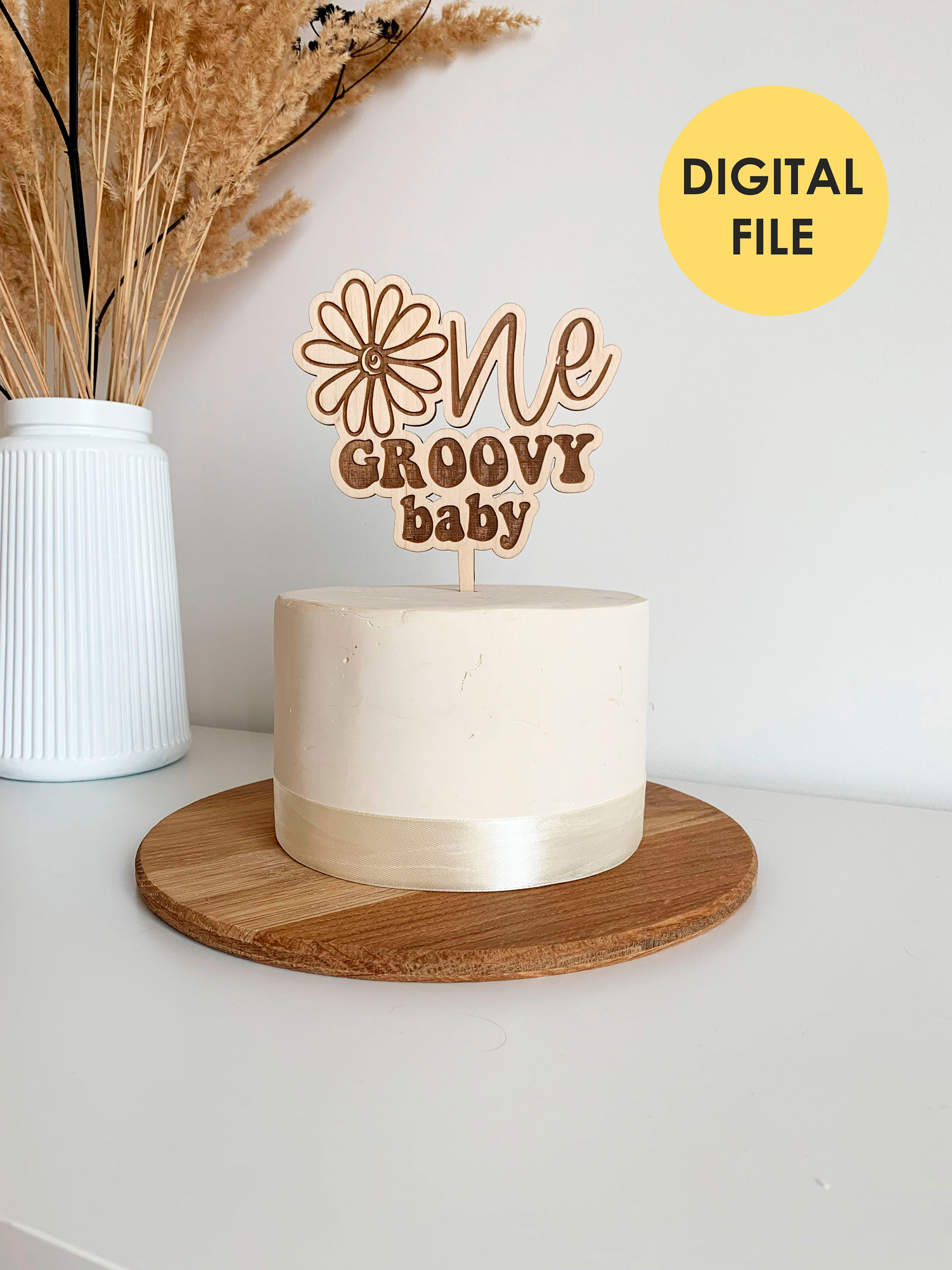 One Groovy Baby Cake Topper SVG DXF DWG Ai Laser Cut Files - Etsy Australia