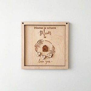 Home is Where Mom is SVG Mothers Day Gift Mom Sign Laser Cut File ...