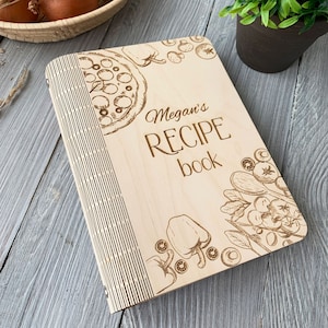 Recipe Book Cover SVG, Recipe Binder Laser Cut File, Mom's Wood Recipe ...