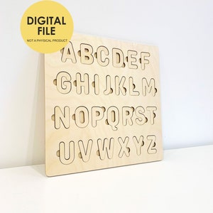Alphabet Puzzle SVG, A-Z Letters Puzzle, Digital Files for Laser ...