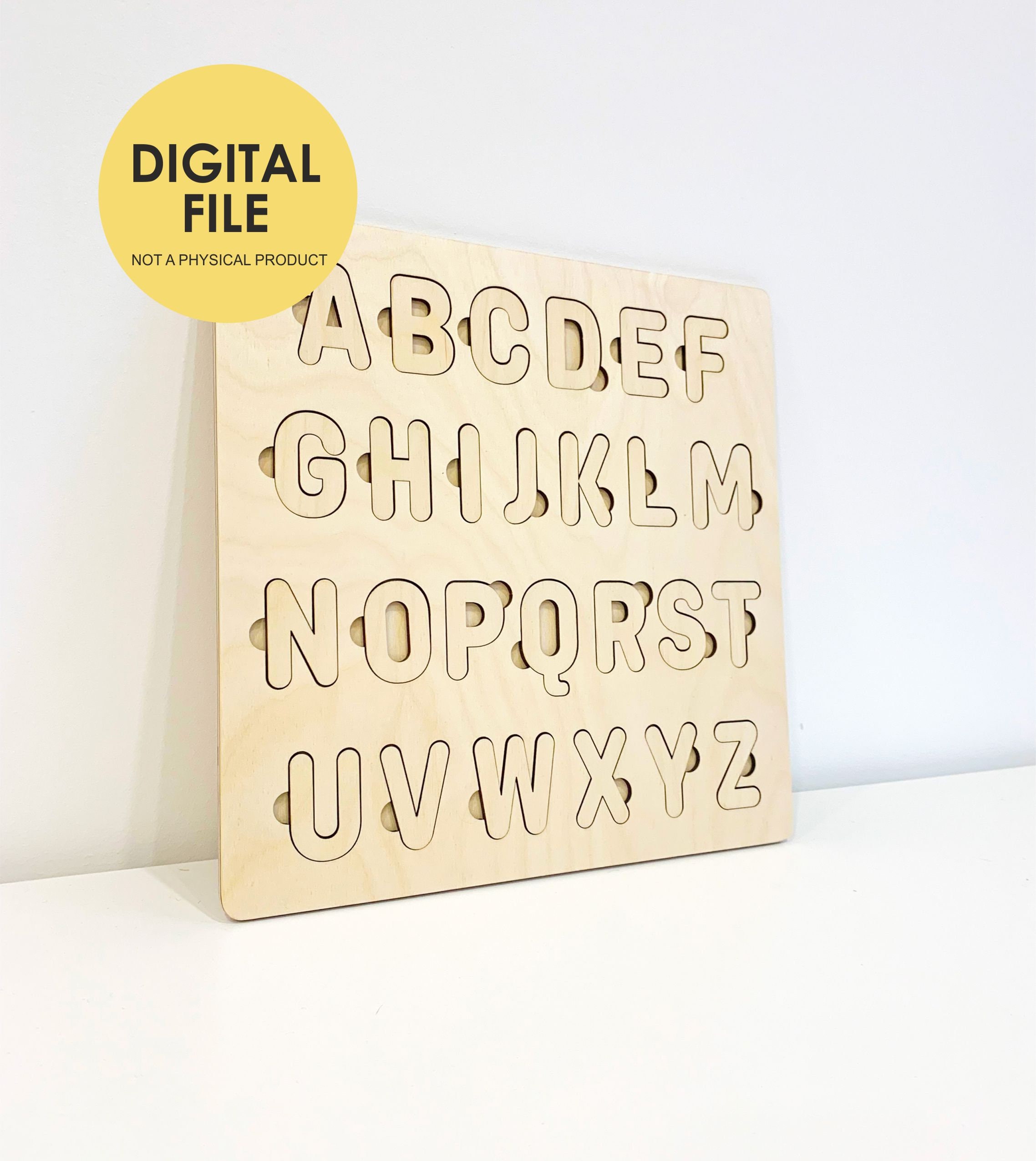 Alphabet Puzzle SVG, A-Z Letters Puzzle, Digital Files for Laser ...