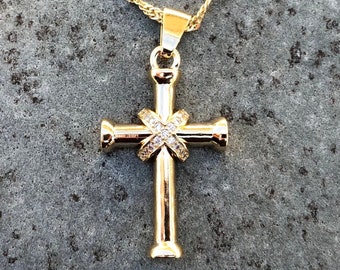 24k Gold Cross - Etsy
