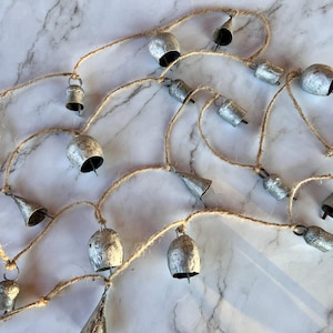 10' of Old World Bells/bell Garland in Gold or Silver/mantel Decoration ...