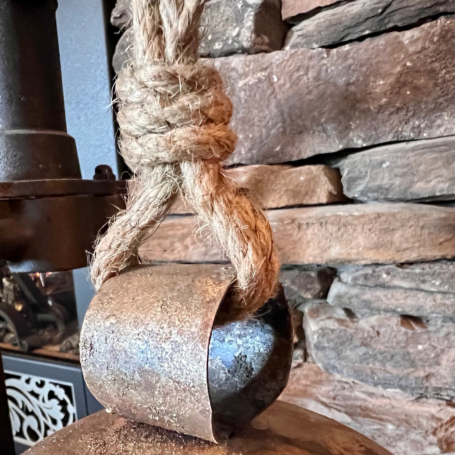 Large Tin Bell 11.5" X 6" With 11"hanging Rope and Wood Striker - Etsy
