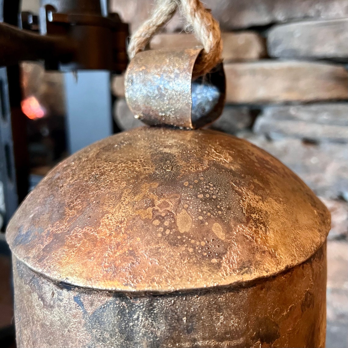Large Tin Bell 11.5 X 6 With 11hanging Rope - Etsy