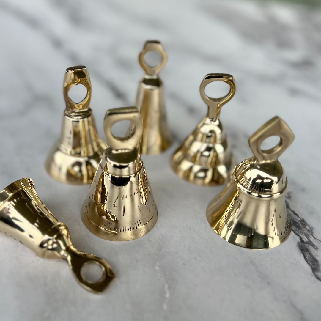 Brass Bells Set of 6: Medium Size, Variety of Tones - Etsy