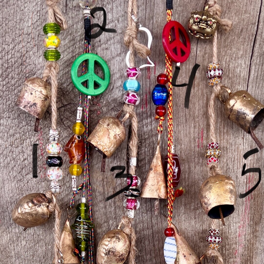 Handmade Bell Chimes With Beads: Patio Garden Decor - Etsy