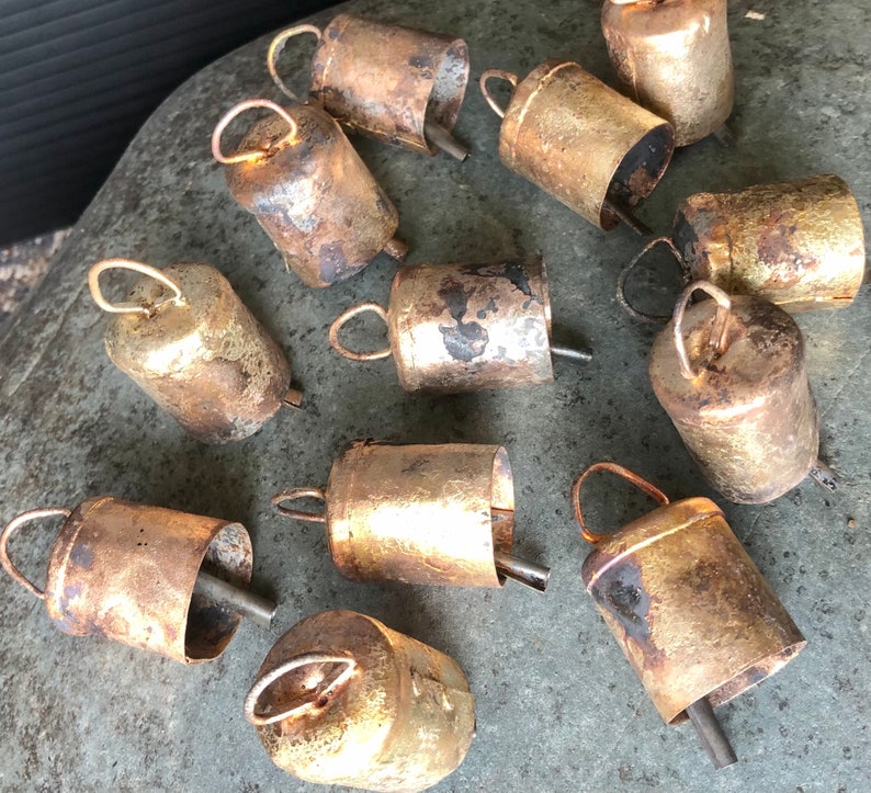 Group of 12 Loose Semi Flat Top Tin Bells - Etsy