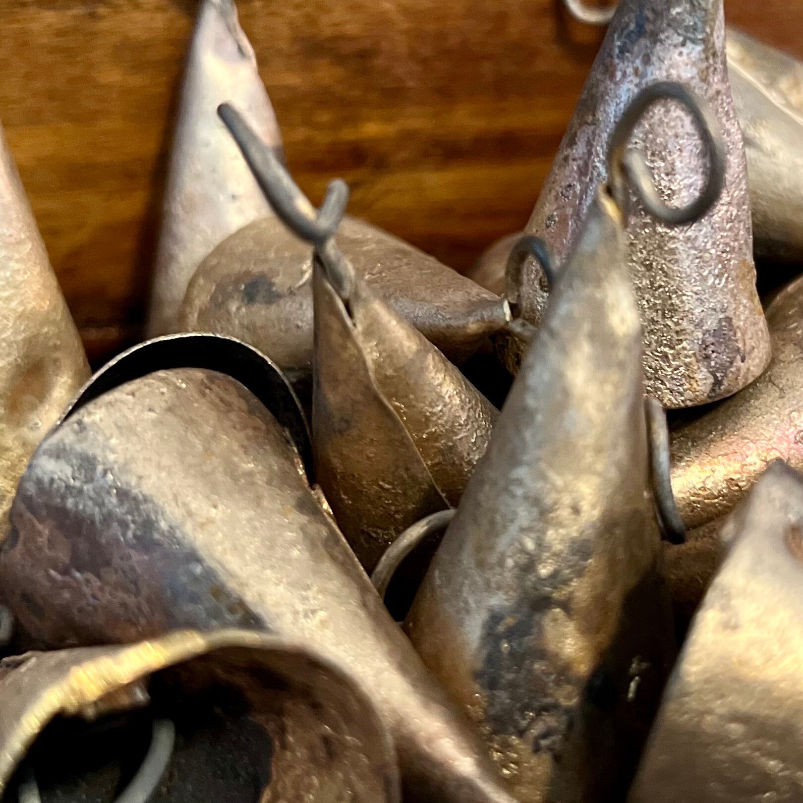 Cone Shape Tin Bells/old World Style/chime Bells - Etsy