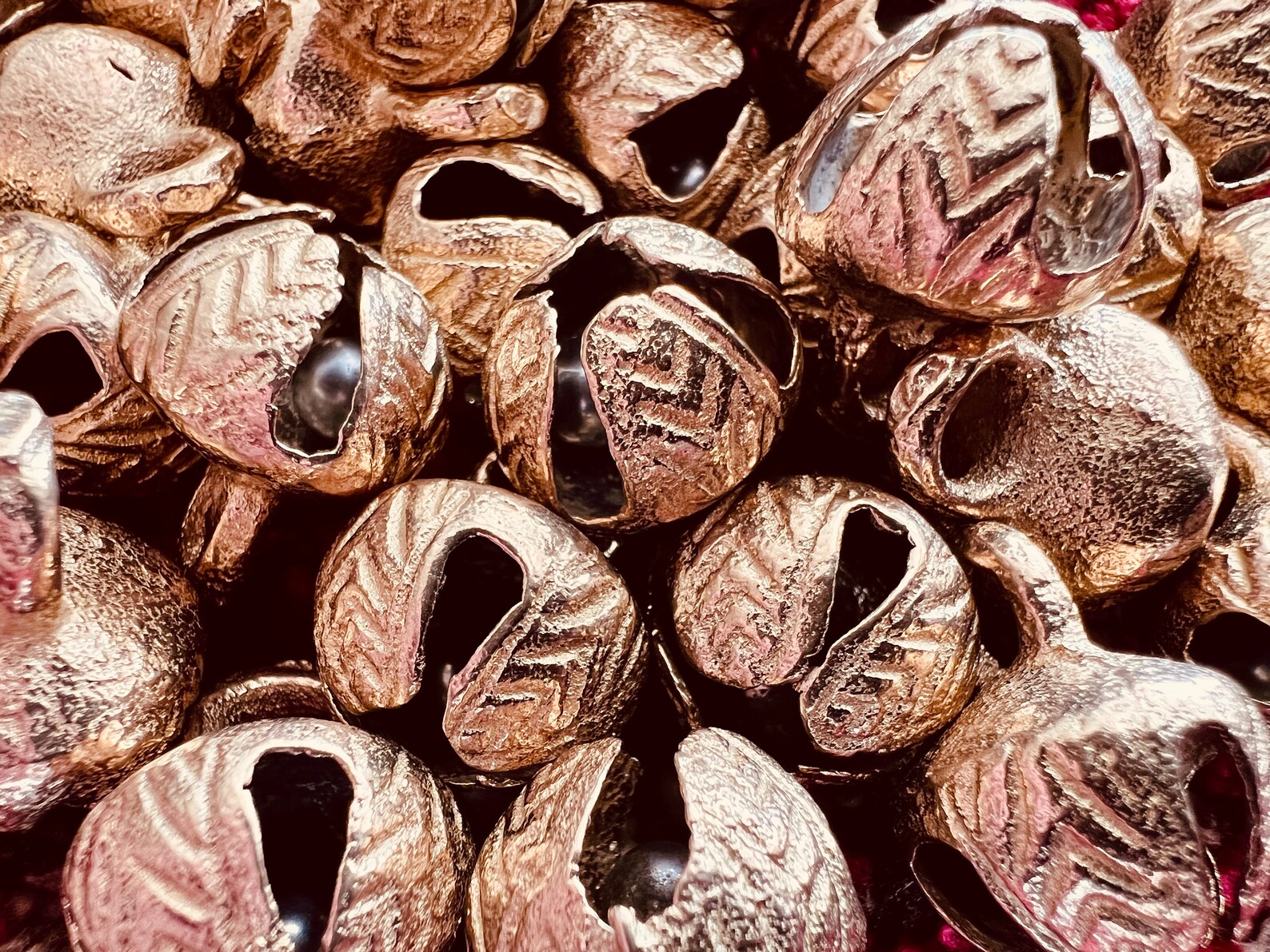 Cross Cut Brass Bells 1 Dozen/jingle Bells/costume Bells/sleigh Bells ...
