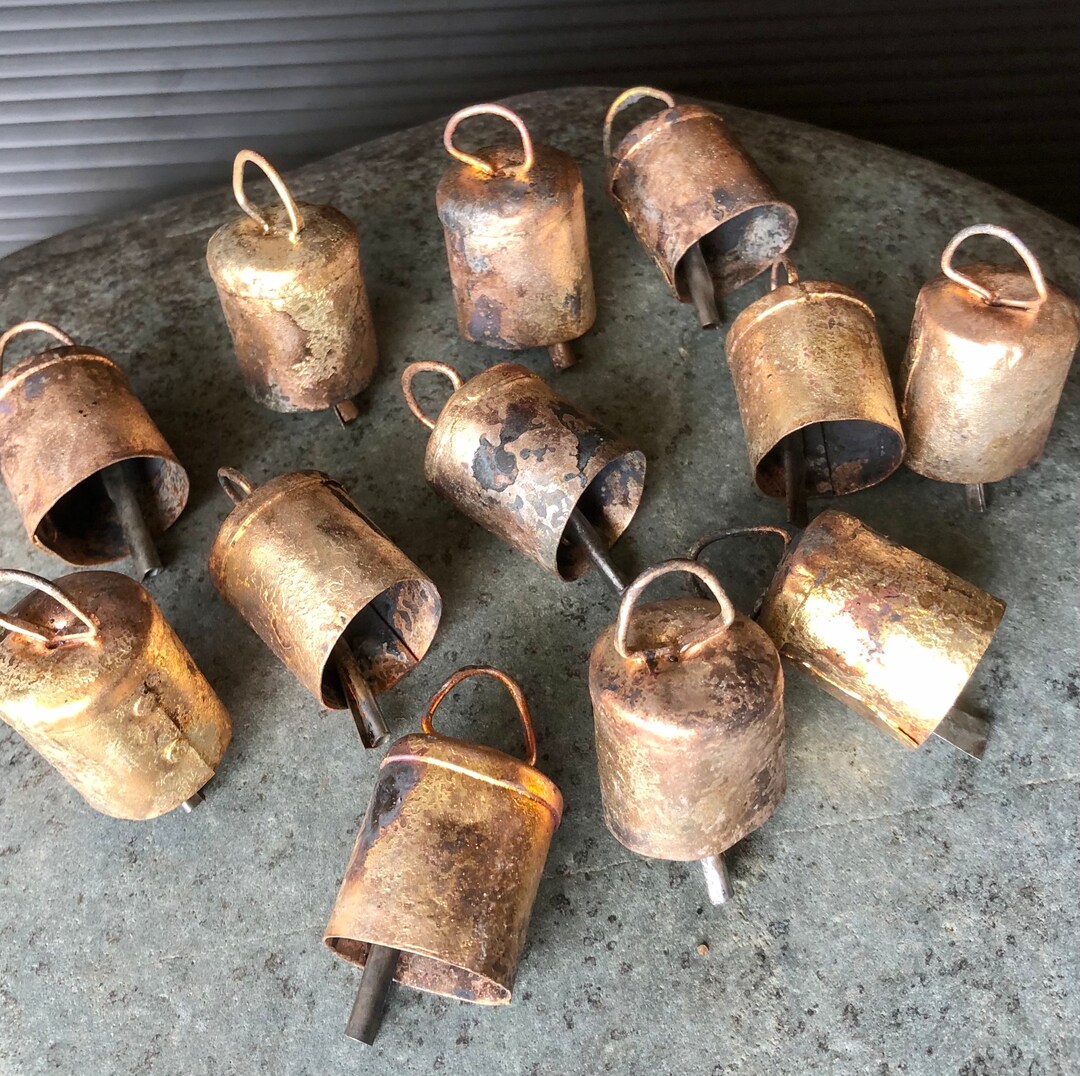 Group of 12 Loose Semi Flat Top Tin Bells - Etsy