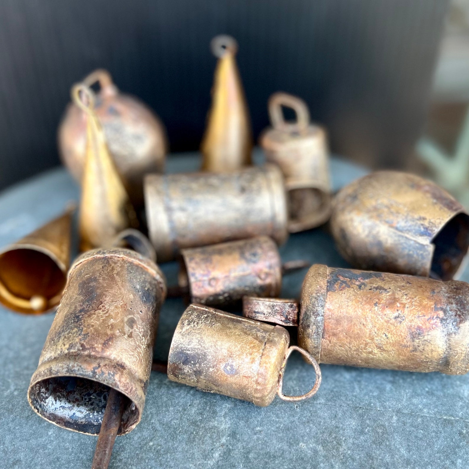 Clever Mix of Beautiful Old World Tin Bells/11 Bells - Etsy