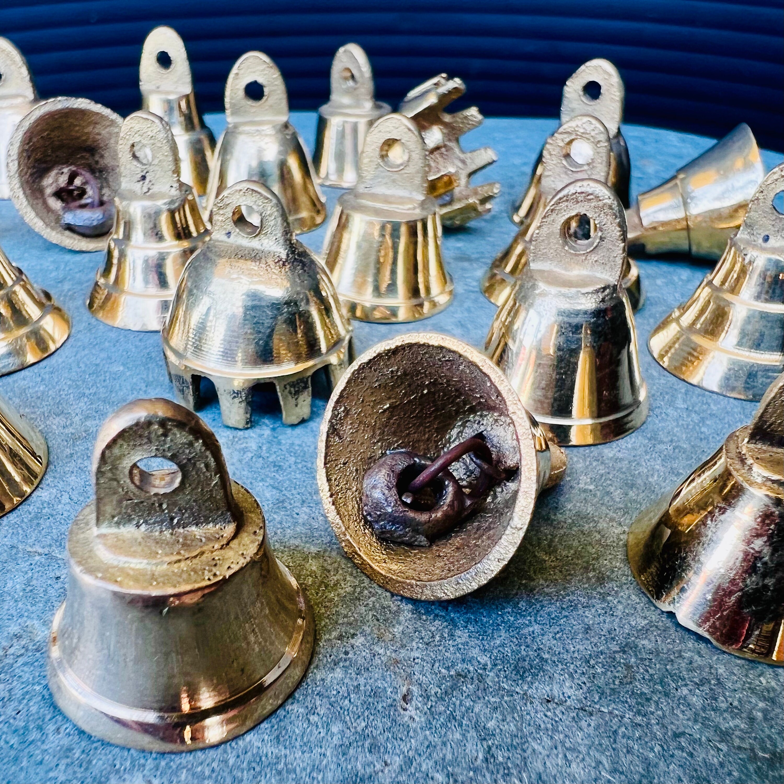 Brass Bells 2 Doz. Variety Mix/.80 Tall/six Varieties - Etsy