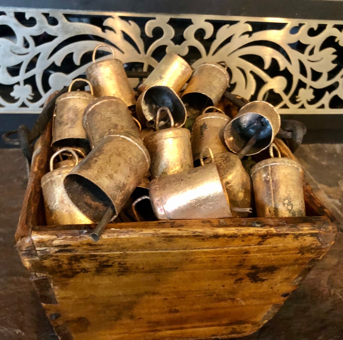 Old World Tin Bells Group of 5 10 or 15 Wedding Decor - Etsy