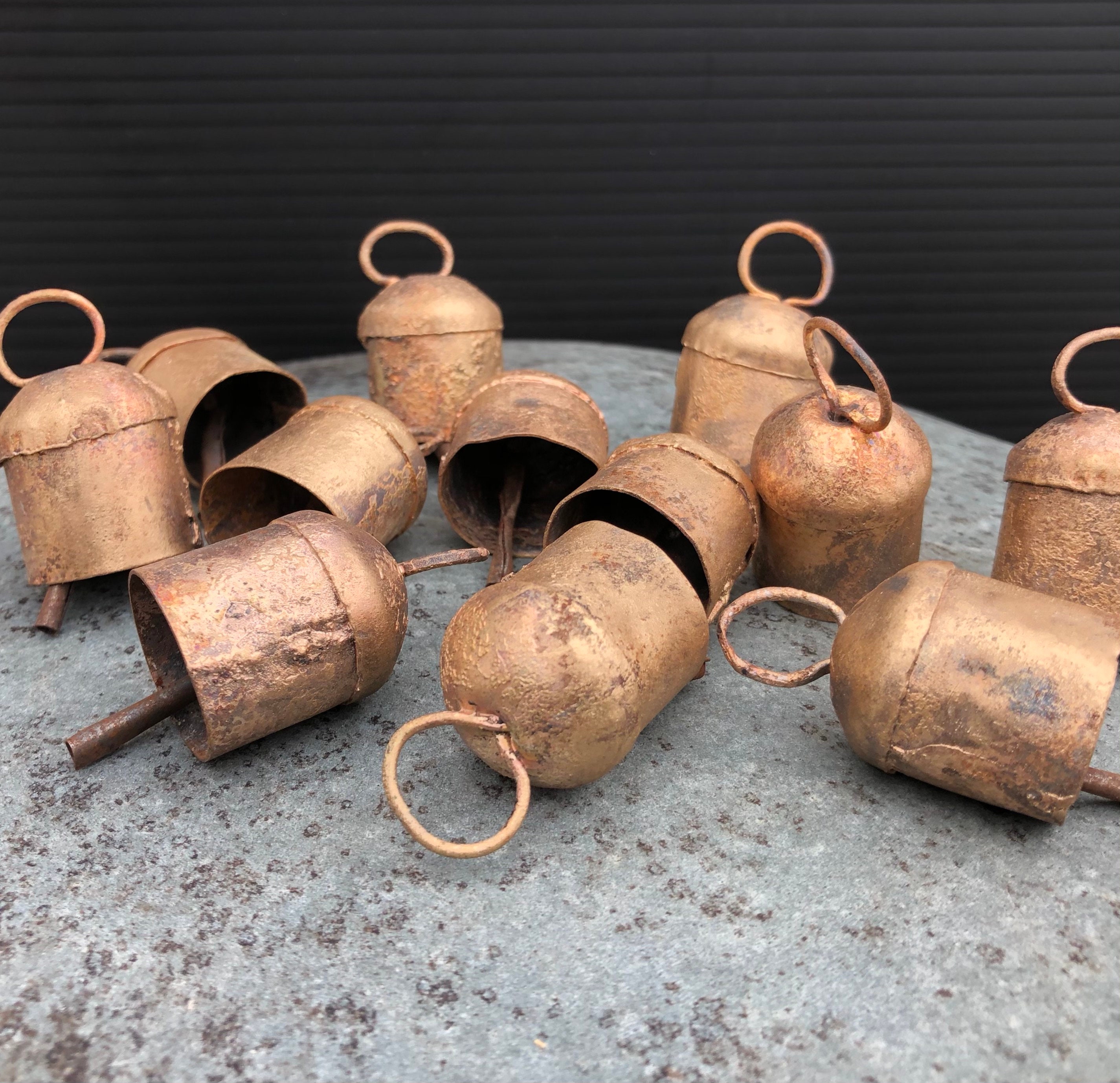 Rustic Round Top Bells: Old World Craft Bells, Set of 12 - Etsy