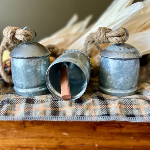 Set of Three Classic Country Iron Bells W/wood Clappers, Silver Color ...