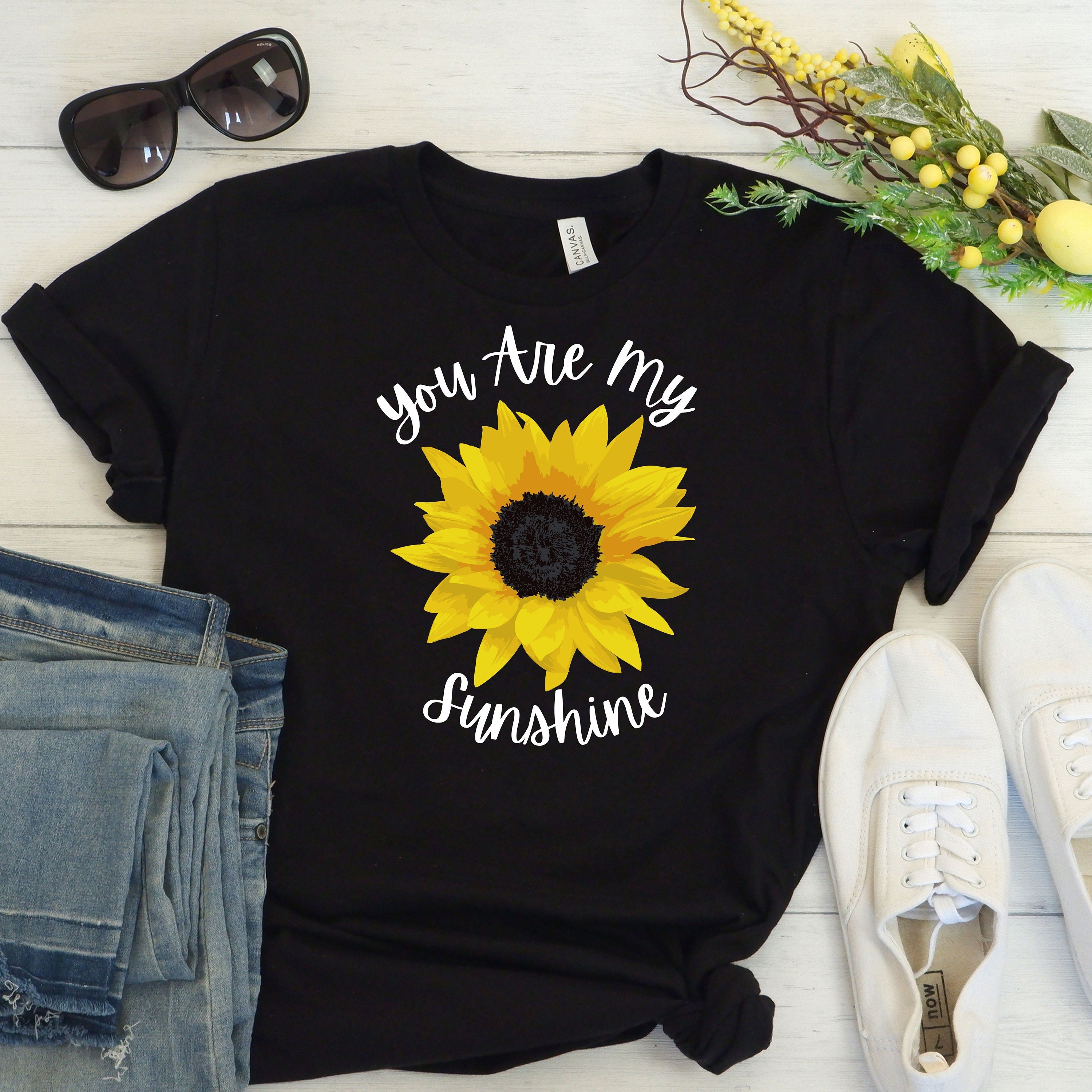 Sunflower Shirt Floral Tee Shirt Womens Fall Shirt Flower Etsy Uk