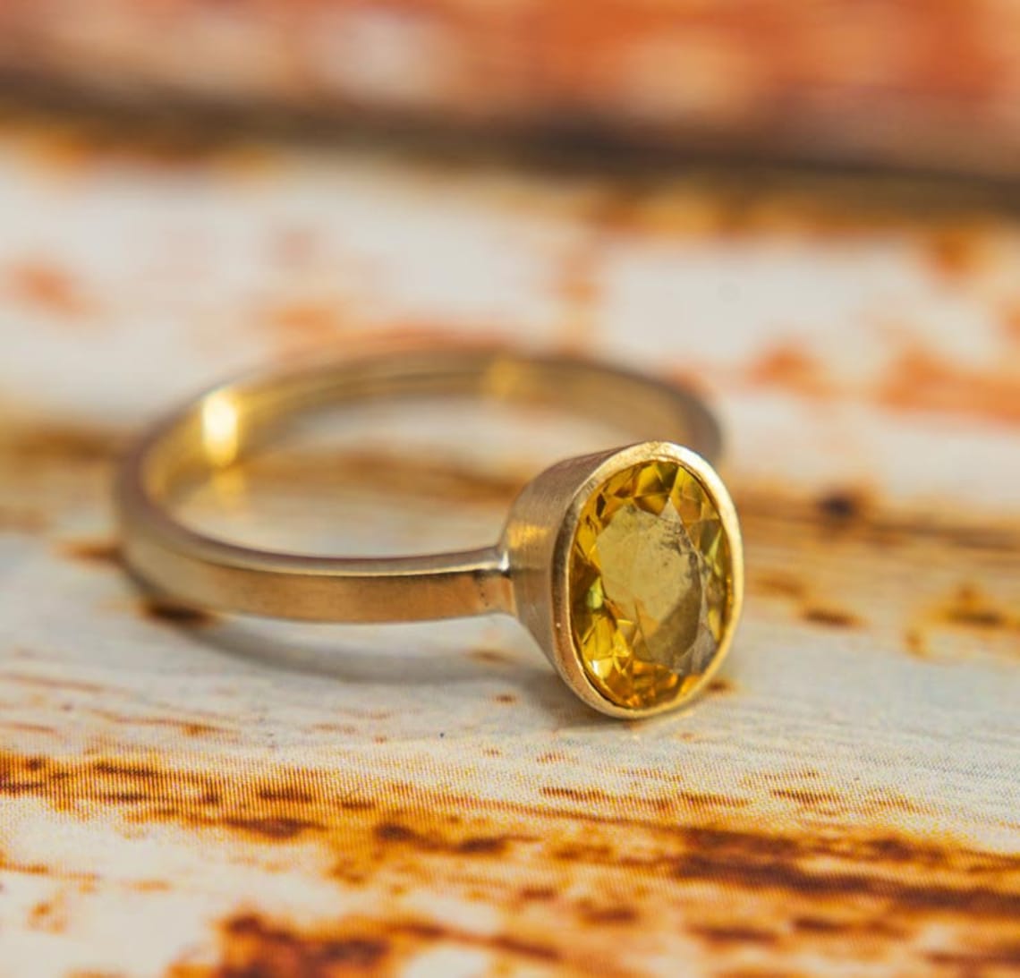 14k Yellow Beryl Ring Heliodor Ring 14k Golden Beryl | Etsy