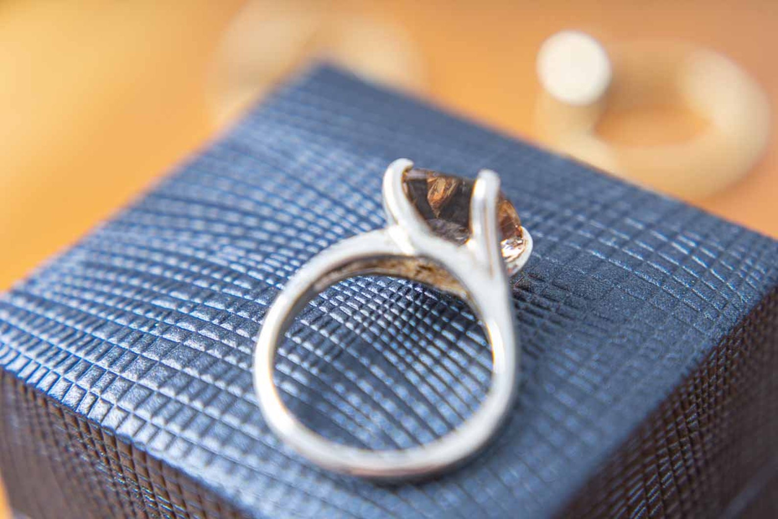 Cushion Cut Imperial Topaz Ring, 5ct Imperial Topaz, Champagne Topaz ...