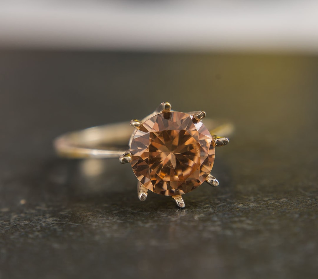 Natural Imperial Topaz Ring, Precious Topaz Ring, Sherry Topaz Ring ...