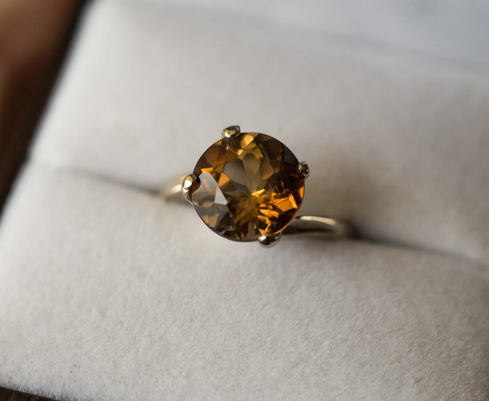 18k Ring With Imperial Topaz Ring - Etsy