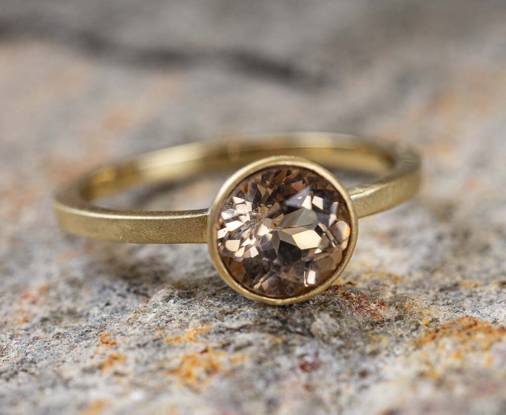 Imperial Topaz Ring, 18k Imperial Topaz Ring, Precious Topaz Ring - Etsy