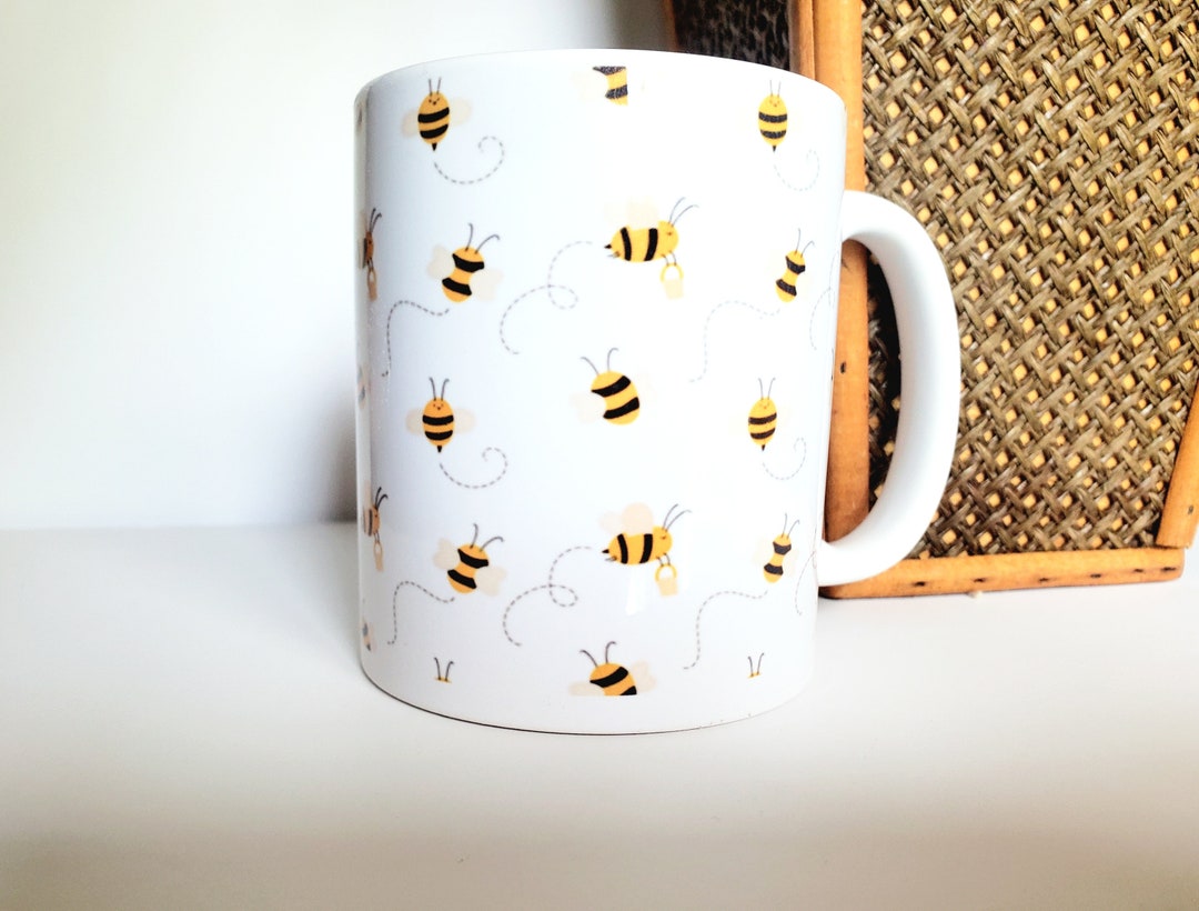 Honey Bee Coffee Mug, Cute Bee Mug, Cute Hot Chocolate Mug Set, Honey ...