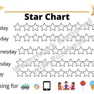 Kids Star Chart for School, Home, or Homeschool. Keep Your Kids on ...