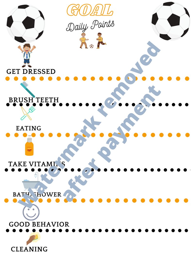 Kids Goal Behavior Points, Homeschool Schedule Points, Help Kids Stay ...