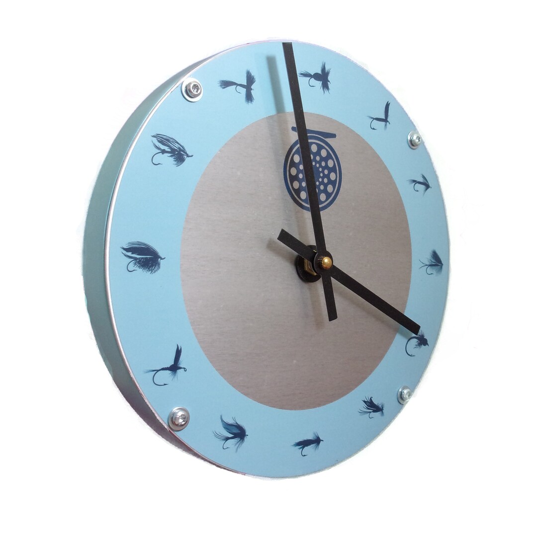 Minimalist Fly Fishing Wall Clock - Etsy