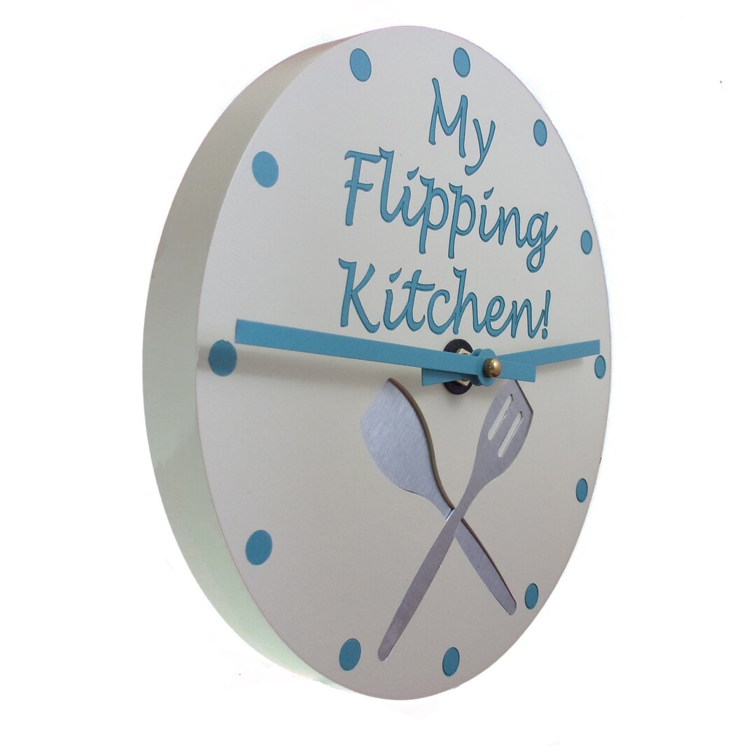 My Flipping Kitchen! Kitchen Clock That Tells Time and Whos in Charge ...