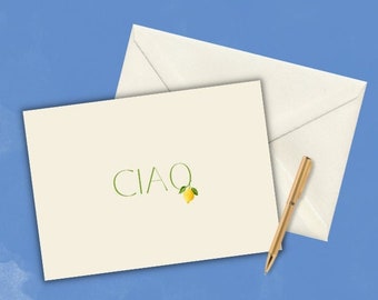 Ciao Letterpress Greeting Card - Etsy