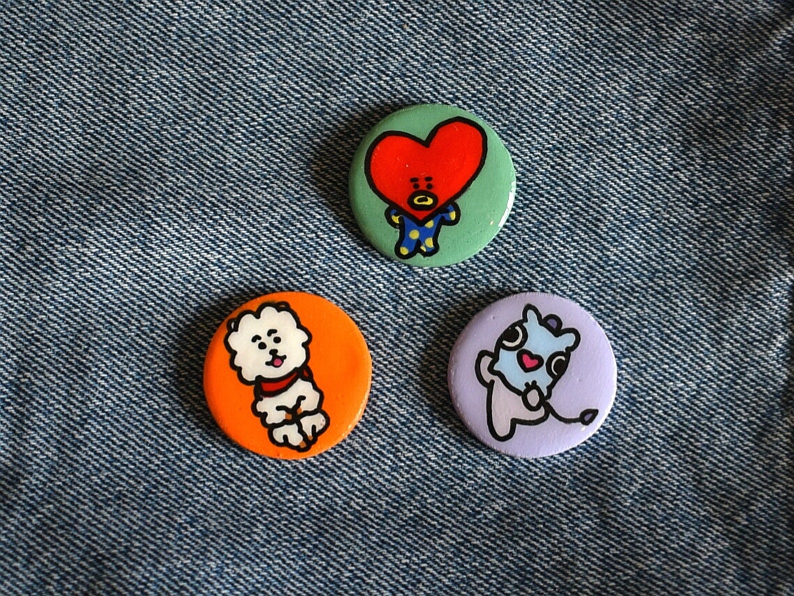 Pin de arcilla / pin BT21 / pin BTS / imán BT21 / imán BTS / | Etsy