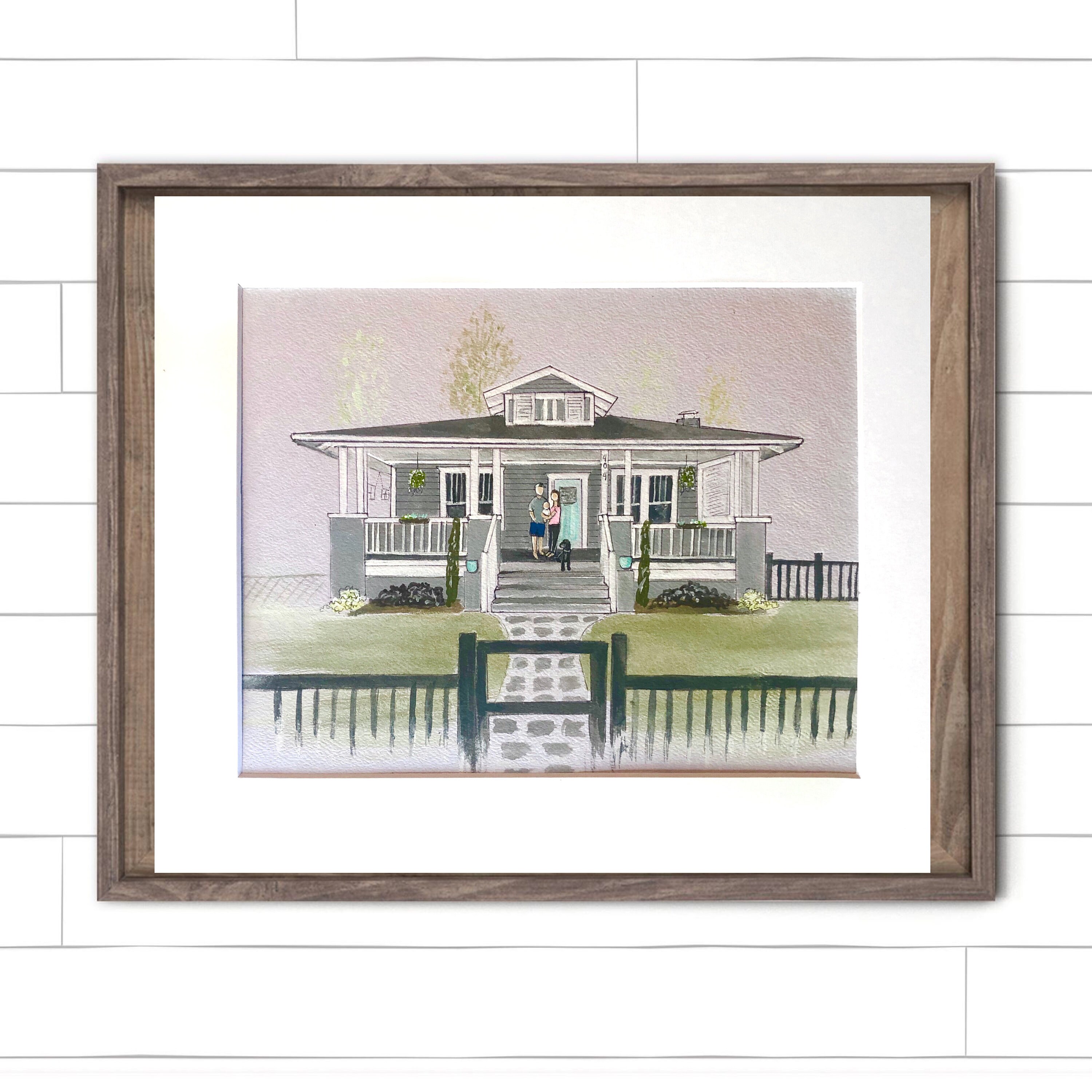 Hand Painted House Portrait - Etsy