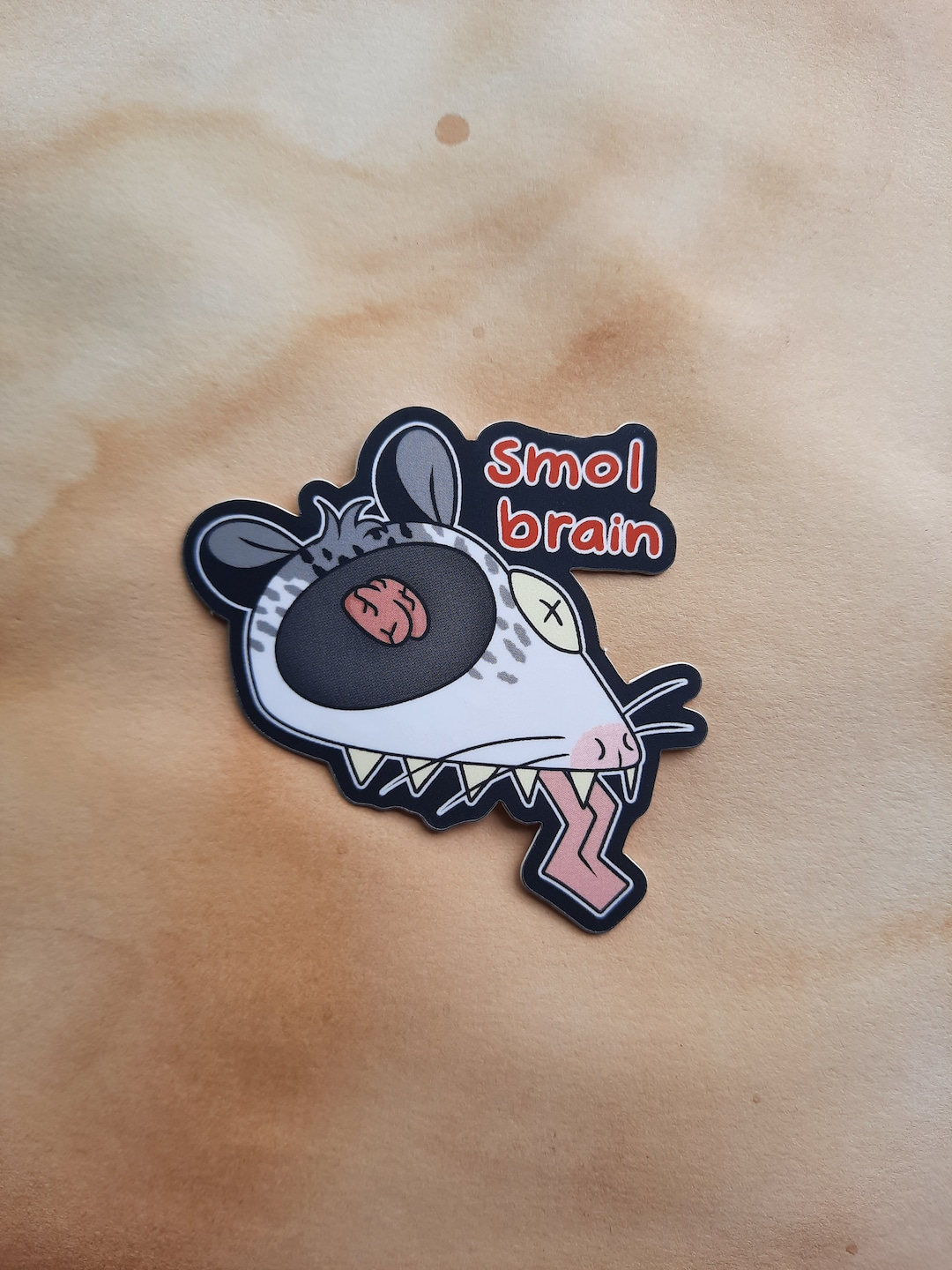Smol Brain Opossum Sticker - Etsy Canada