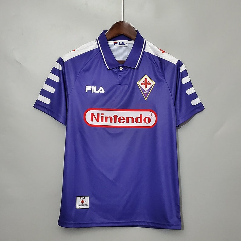 Retro 1998/1999 Fiorentina Nintendo home Soccer jersey | Etsy