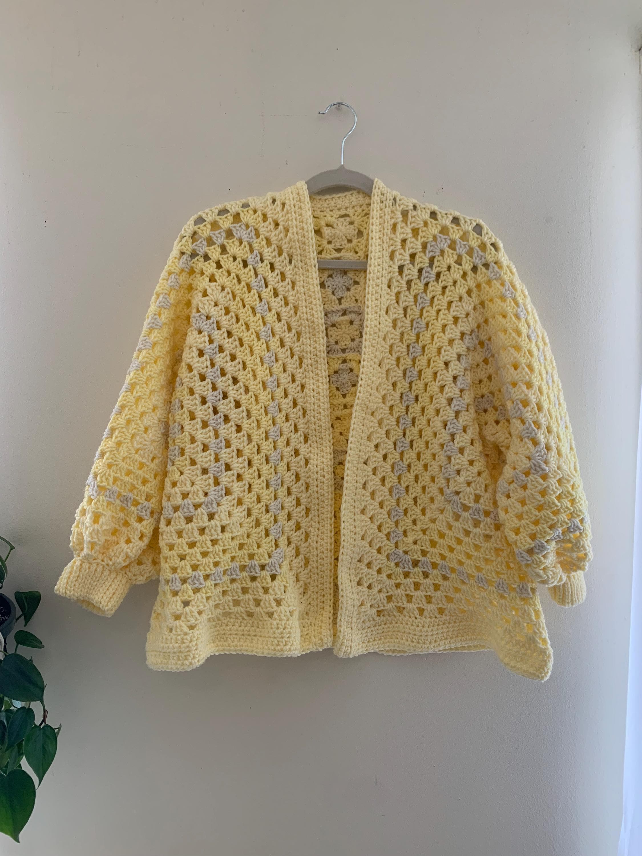 Customizable Hexagon Cardigan Crochet Oversized Made to Order ...