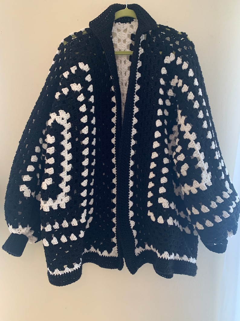 Customizable Hexagon Cardigan Crochet Oversized Made to Order Adult ...