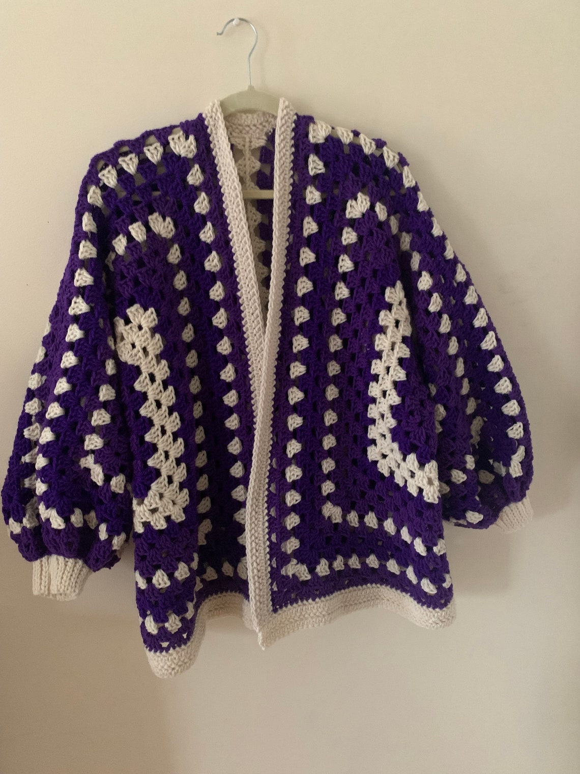 Customizable Hexagon Cardigan Crochet Oversized Made to Order Adult ...