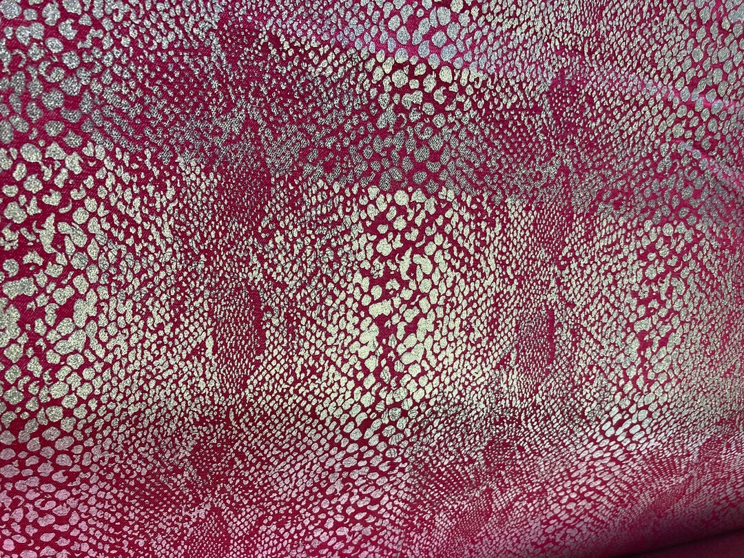 Metallic Snake Print, Cotton Fabric - Etsy