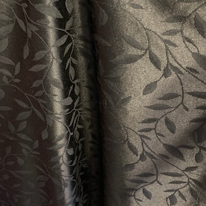 Jet Black Rayon Jacquard Fabric - Etsy