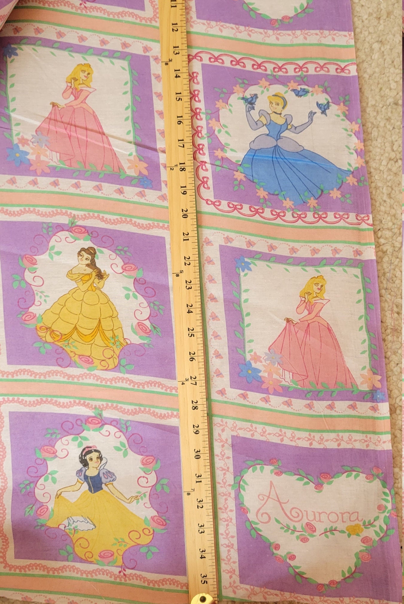 Disney Princess Panel Fabric Sold by the Yard - Etsy