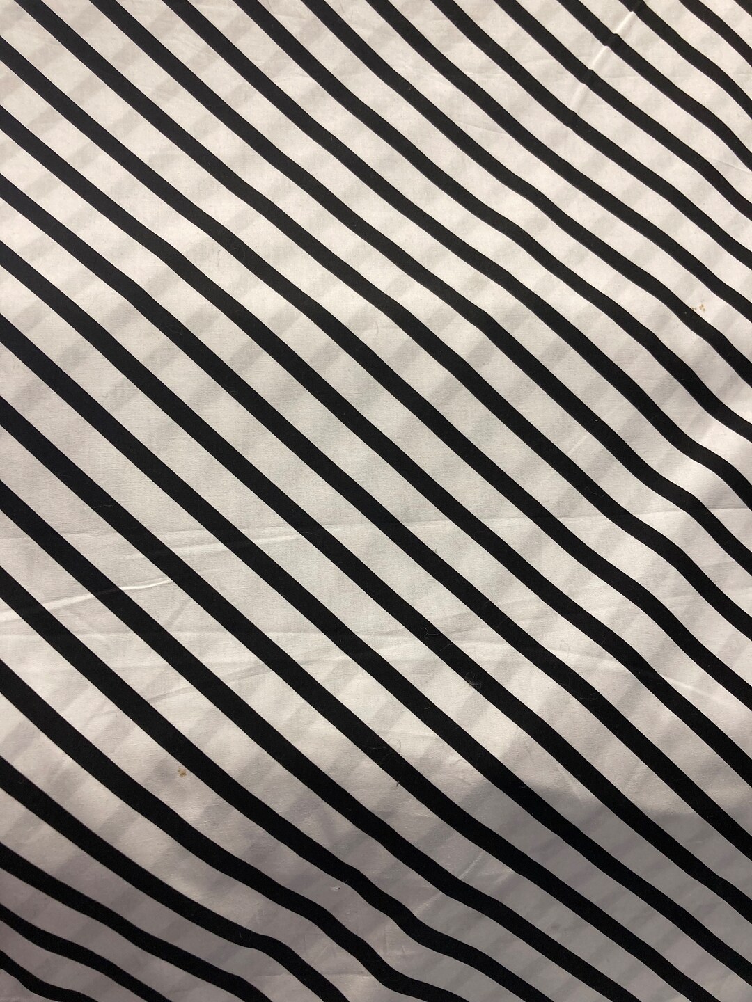Black Diagonal Stripe on White Cotton Fabric, - Etsy