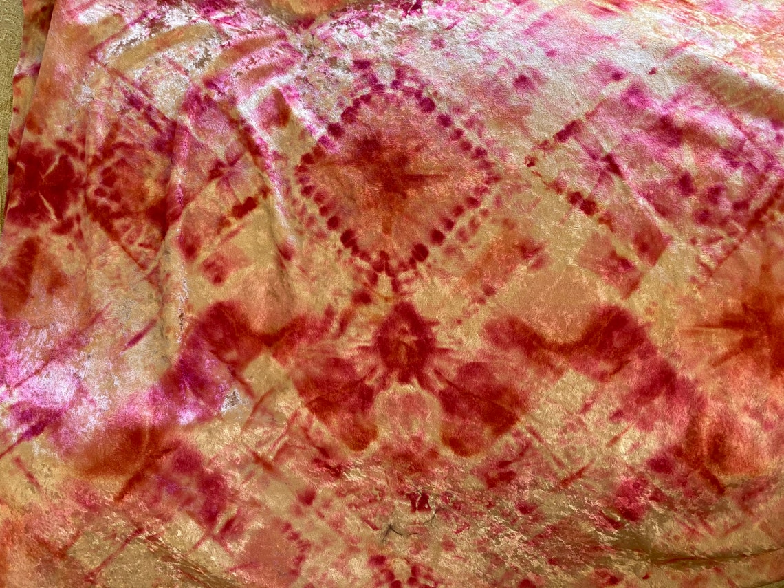 Panne Velvet , Red Tye Dye, Sold by the YARD - Etsy
